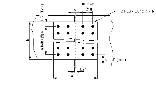 File:751.14 WEB PLATE DEPTH 36in thru 96in (4 or 6 rows of Bolts).gif ...