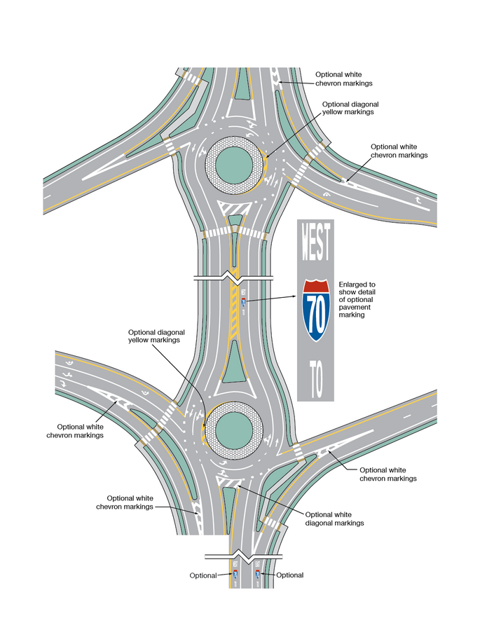 File:Figure 620.4.1.9 Example of Markings for a Diamond Interchange ...