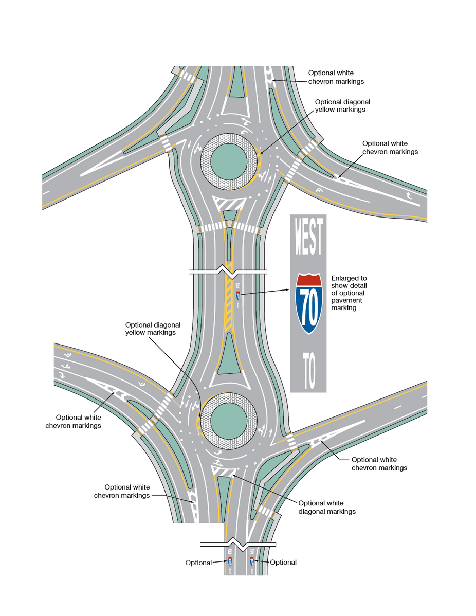 File:Figure 620.4.1.9 Example of Markings for a Diamond Interchange ...