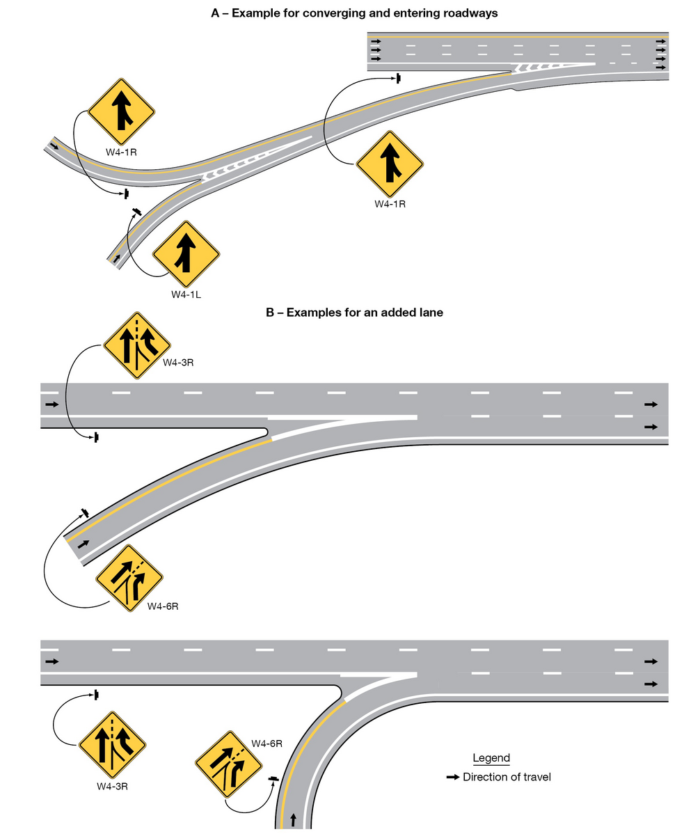 File:Figure 903.3.37 Examples of Merge and Added Lane Sign Placement ...