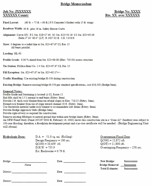 File:751.1 Prelim Design Bridge Memo (Ex 1).gif - Engineering Policy Guide